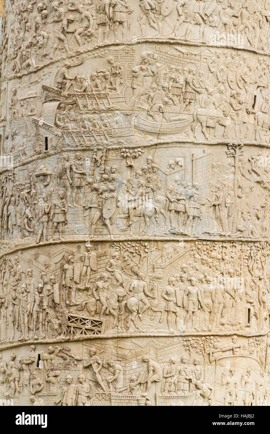 detail of the column of trajan Stock Photo - Alamy