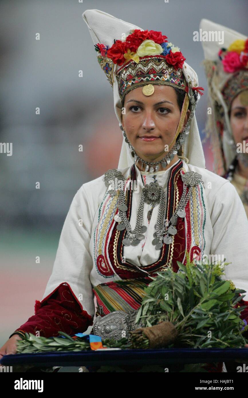 Greek girl in traditional dress hi-res stock photography and images - Alamy