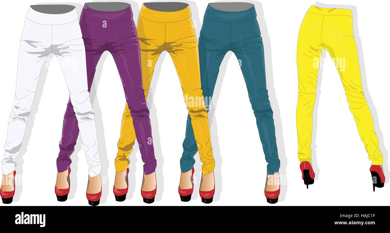 Woman leggings vector illustration isolated Stock Vector Image & Art ...