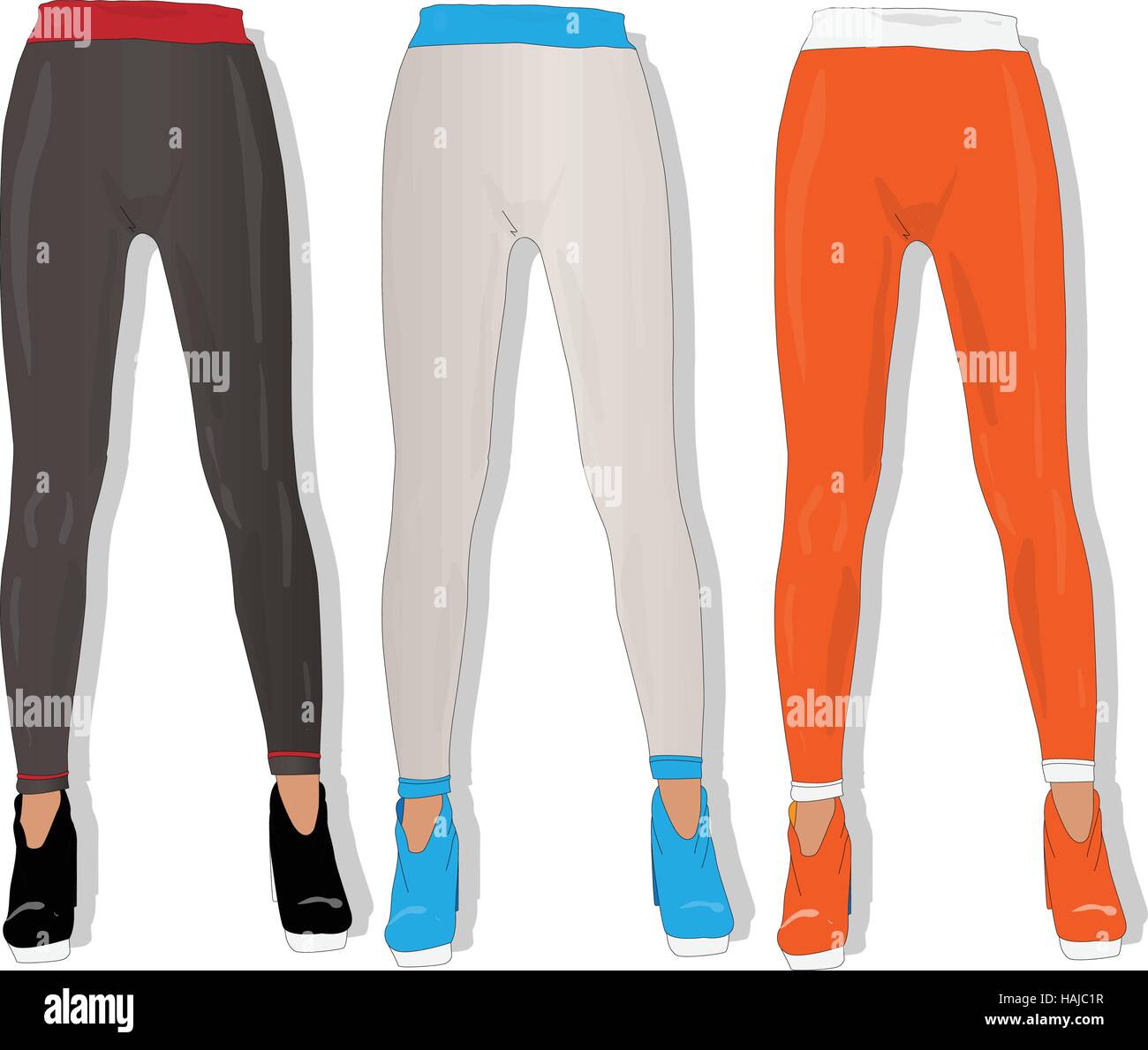 Woman leggings vector illustration isolated Stock Vector Image & Art ...