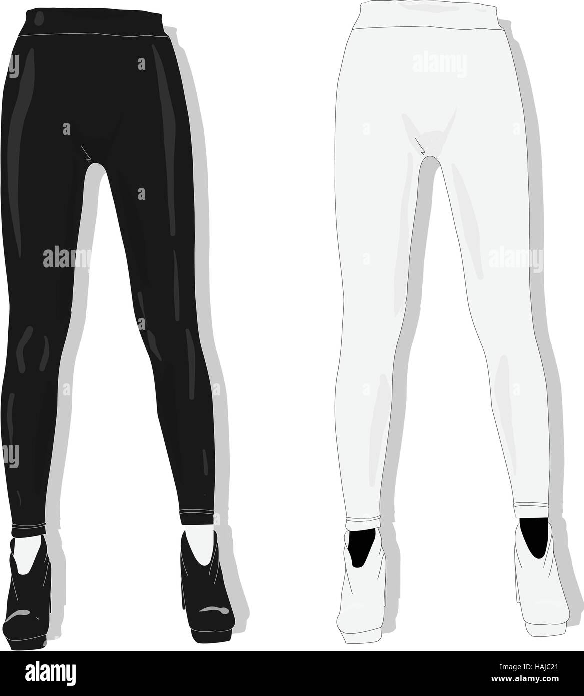 Woman leggings vector illustration isolated Stock Vector Image & Art ...