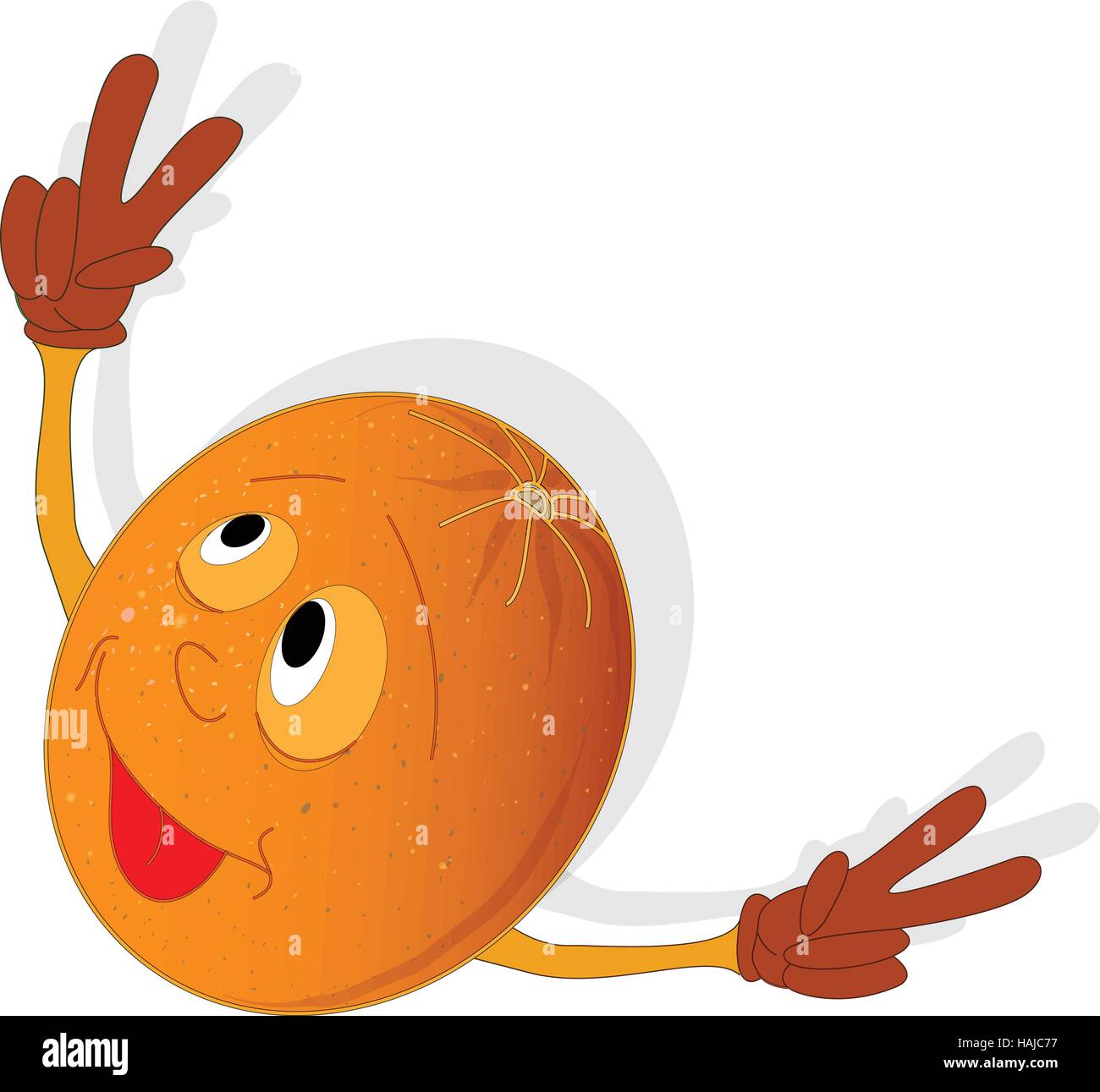 Cartoon orange character illustration isolated Stock Vector Image & Art ...