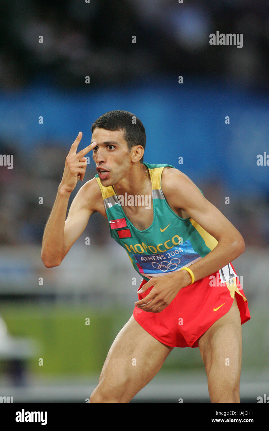 HICHAM EL GUERROUJI 5000 MEETRES OLYMPIC STADIUM ATHENS GREECE 28 ...