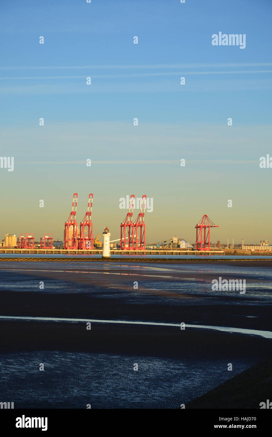 UK, Merseyside, Liverpool, Liverpool2 Container Terminal, from New ...
