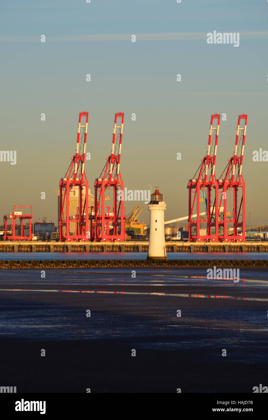 UK, Merseyside, Liverpool, Liverpool2 Container Terminal, from New ...
