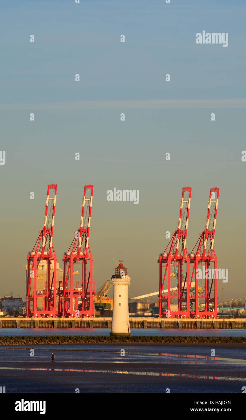 UK, Merseyside, Liverpool, Liverpool2 Container Terminal, from New ...