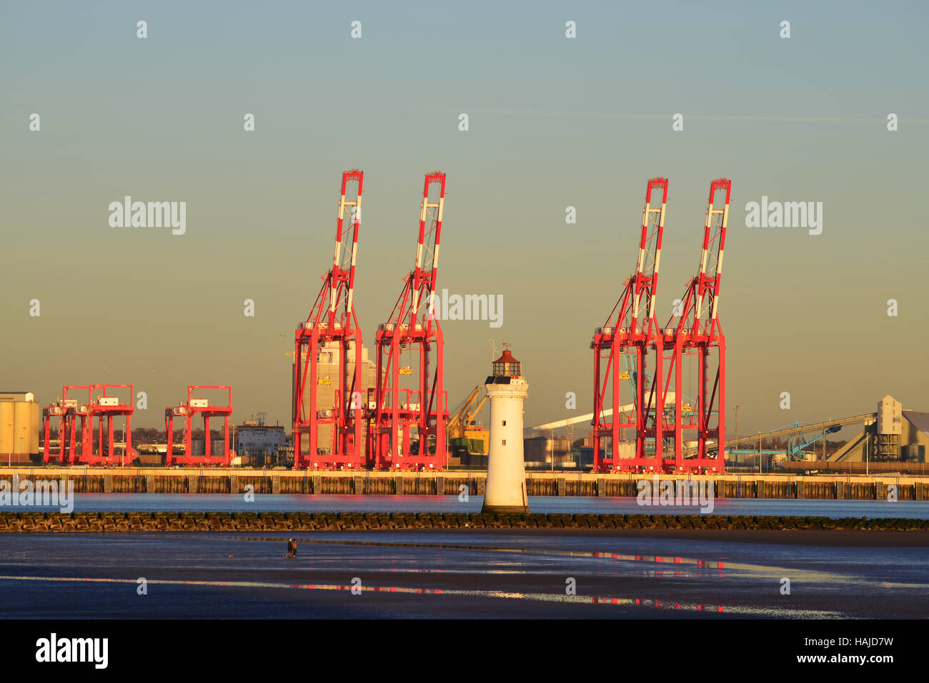 UK, Merseyside, Liverpool, Liverpool2 Container Terminal, from New ...