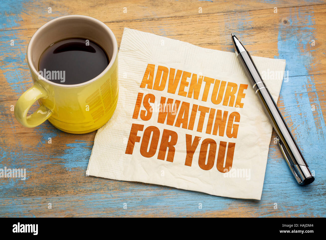 Adventure is waiting hi-res stock photography and images - Alamy