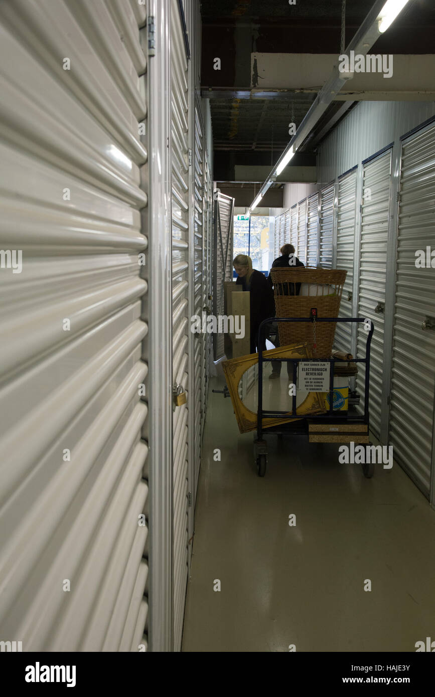 many safe boxes in building Stock Photo - Alamy