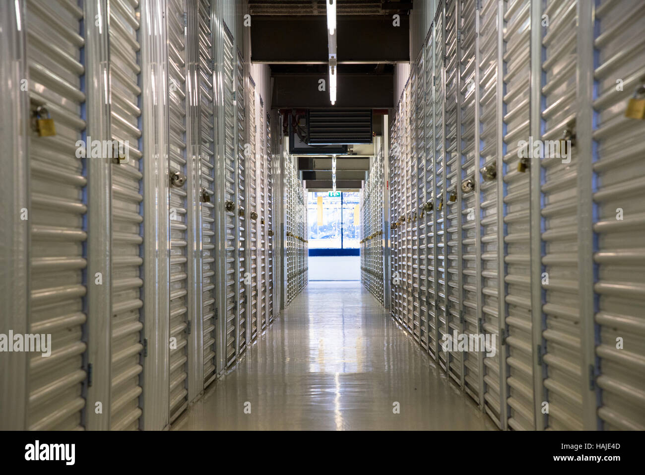 many safe boxes in building Stock Photo - Alamy