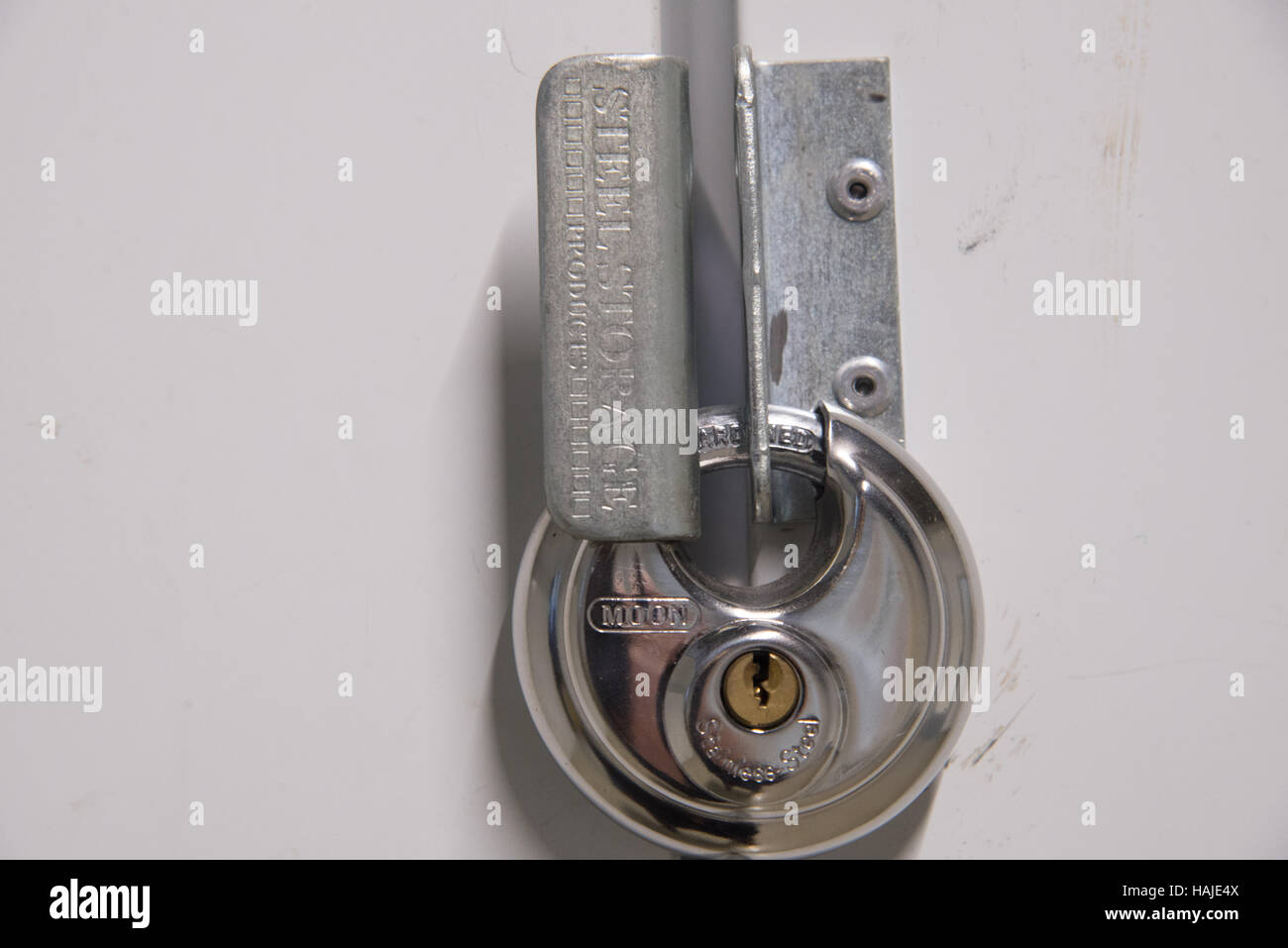 locked padlock at door Stock Photo - Alamy