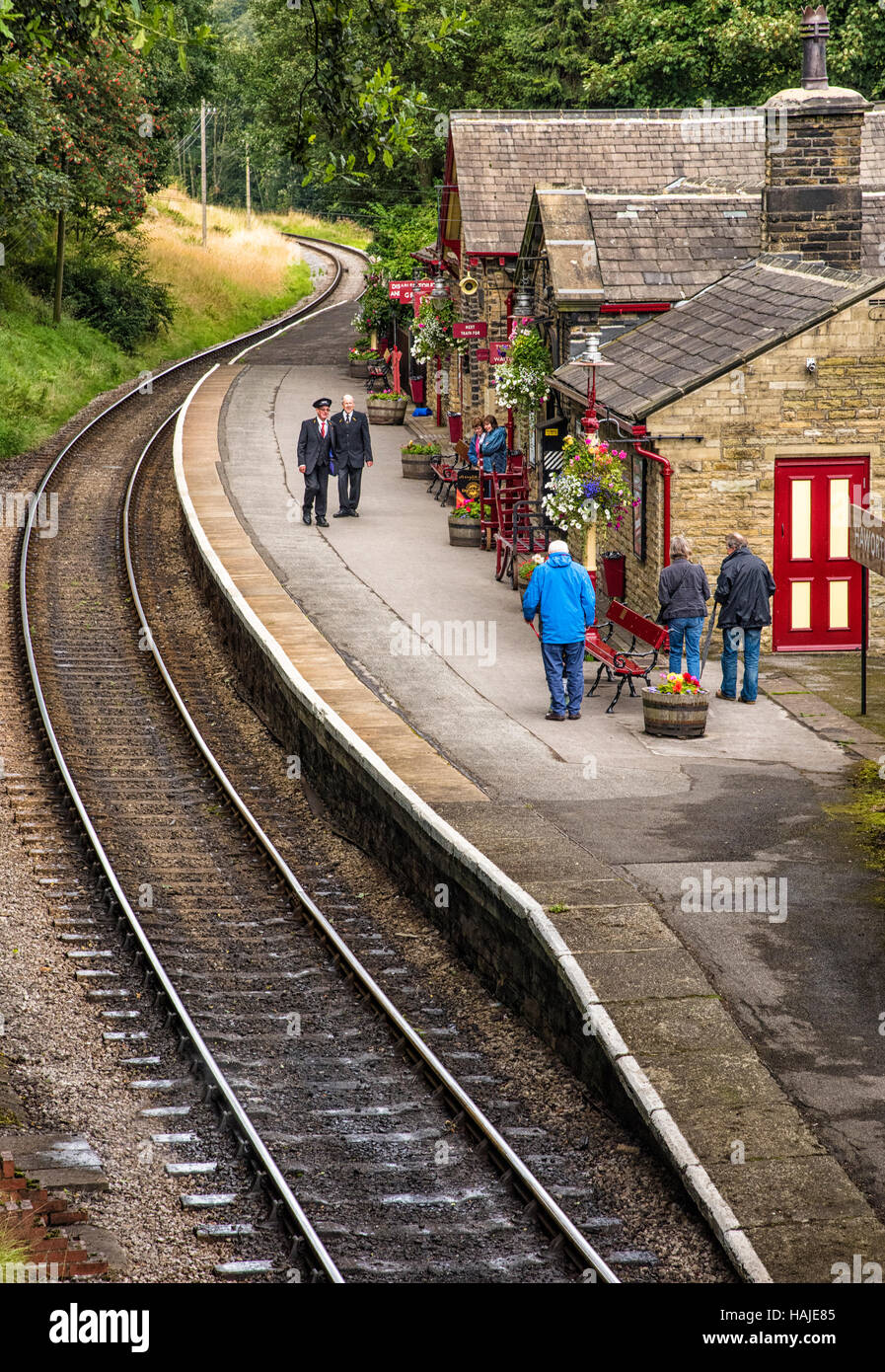 Haworth railway station, part of the Keighley and Worth Valley Railway ...