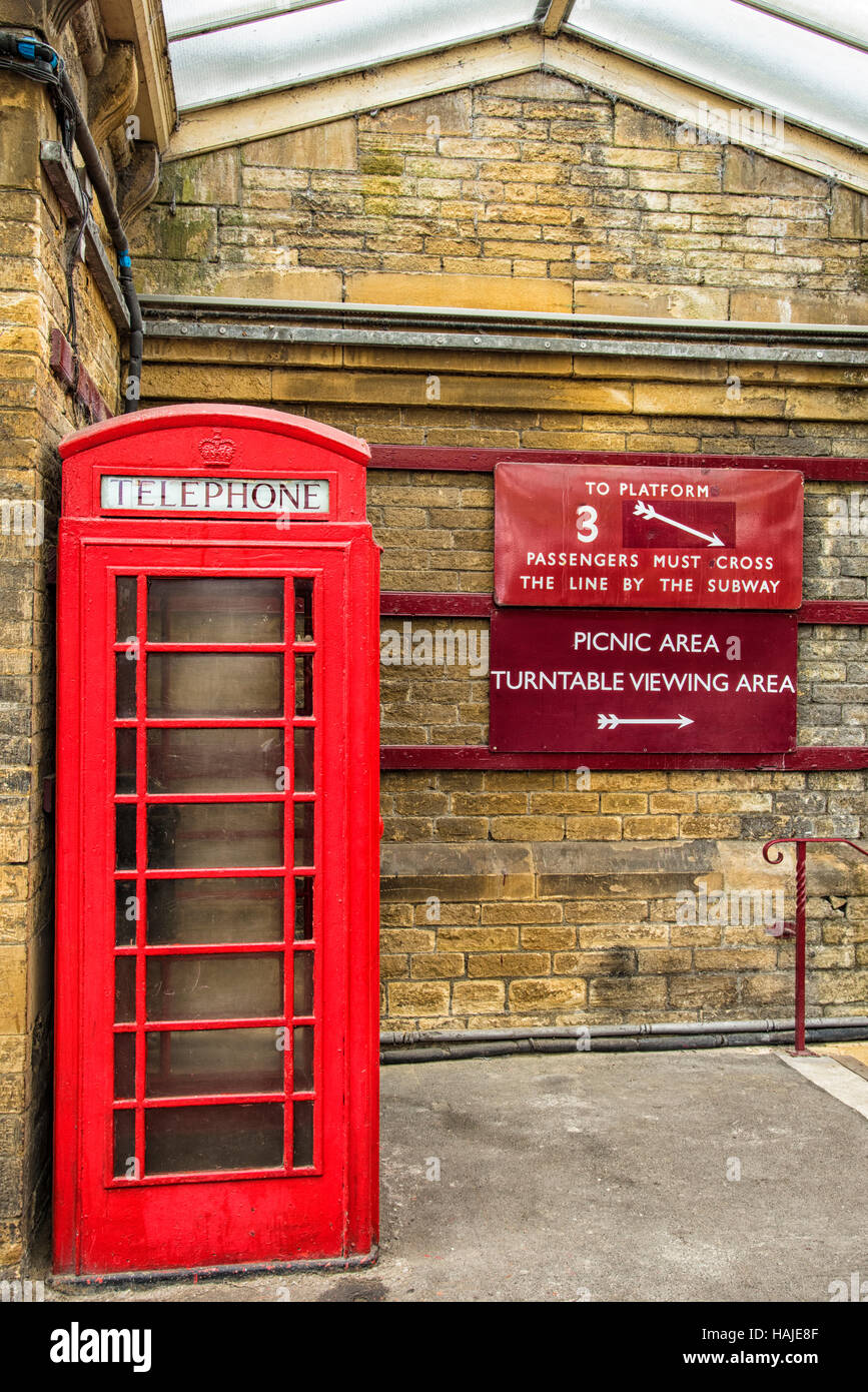 Railway telephone box hi-res stock photography and images - Alamy