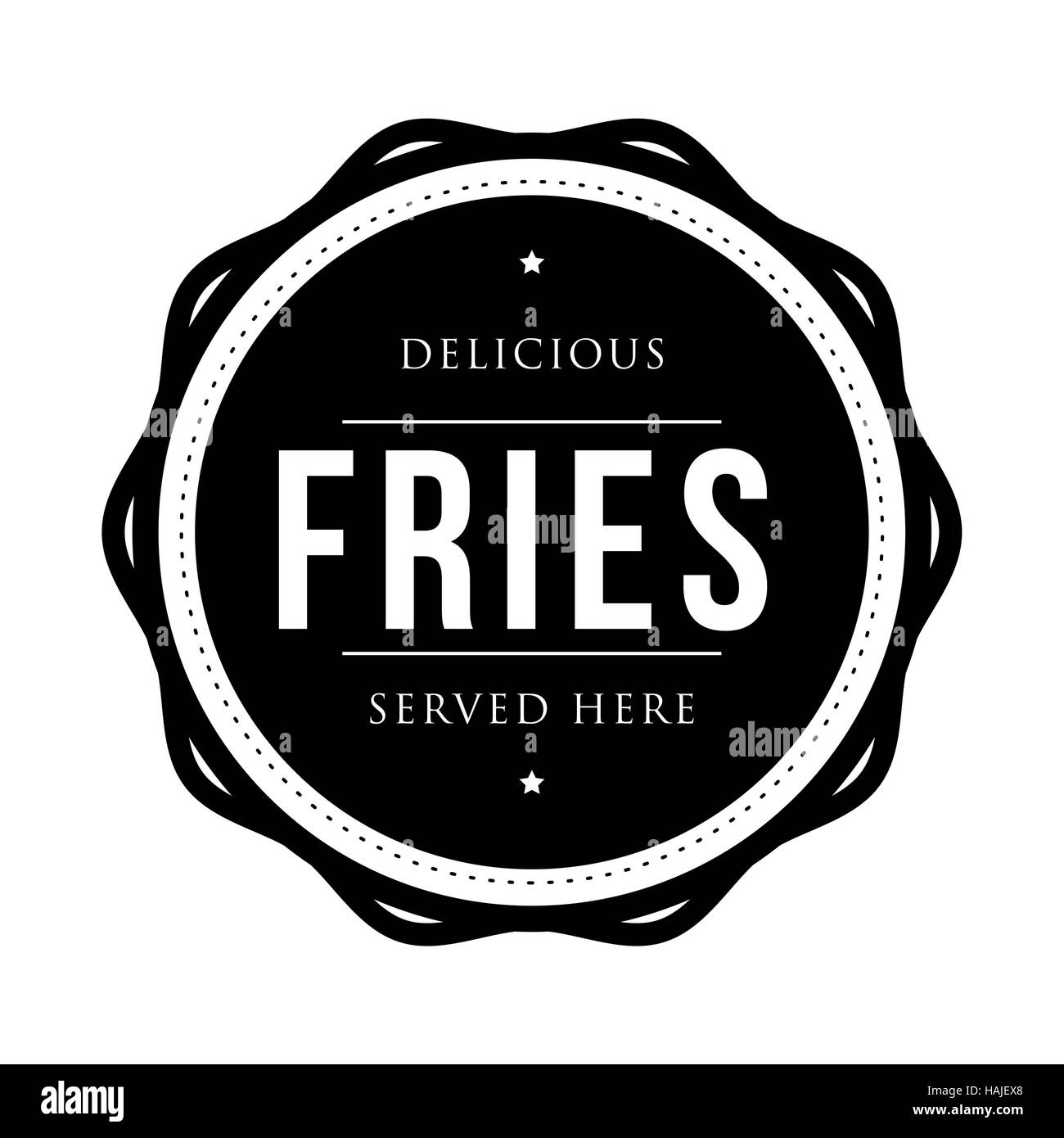 Fries vintage stamp vector Stock Vector Image & Art - Alamy