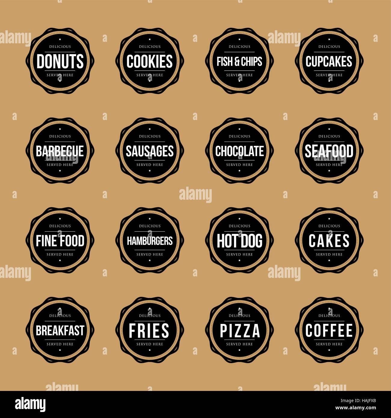 Food vintage stamp vector set Stock Vector Image & Art - Alamy