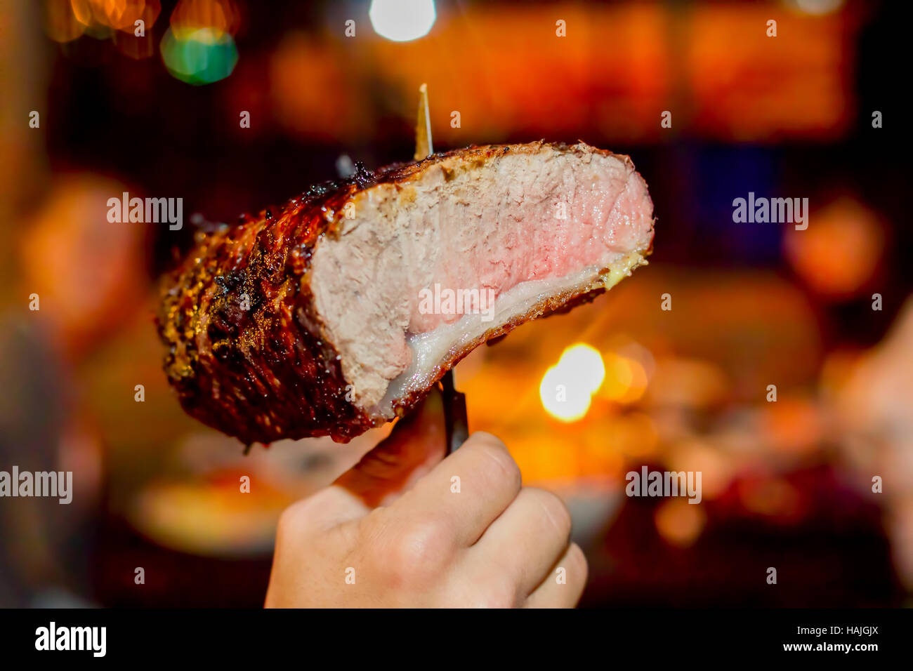Man eating steak hi-res stock photography and images - Alamy