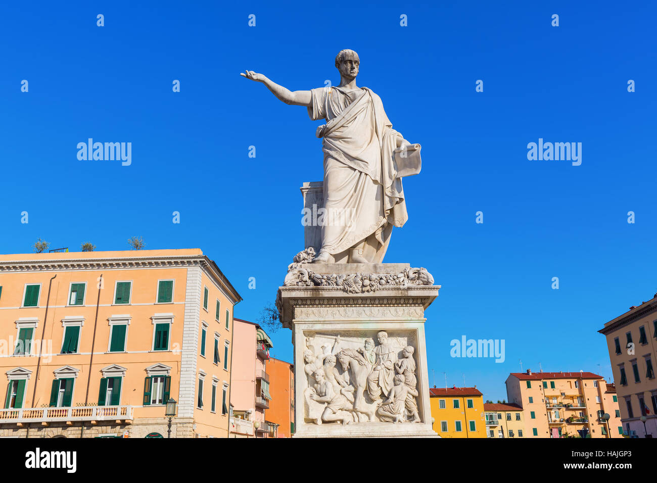 Statue of Ferdinando III, Piazza della Repubblica square, Livorno ...