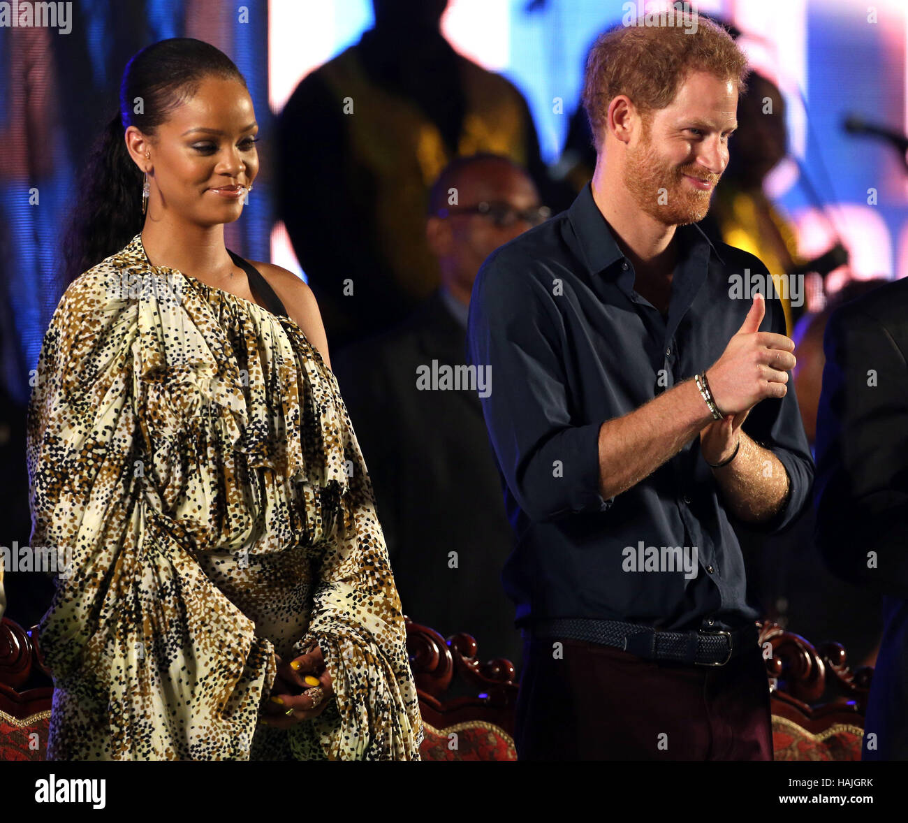 Prince Harry and Rihanna attend the Golden Anniversary Spectacular Mega ...