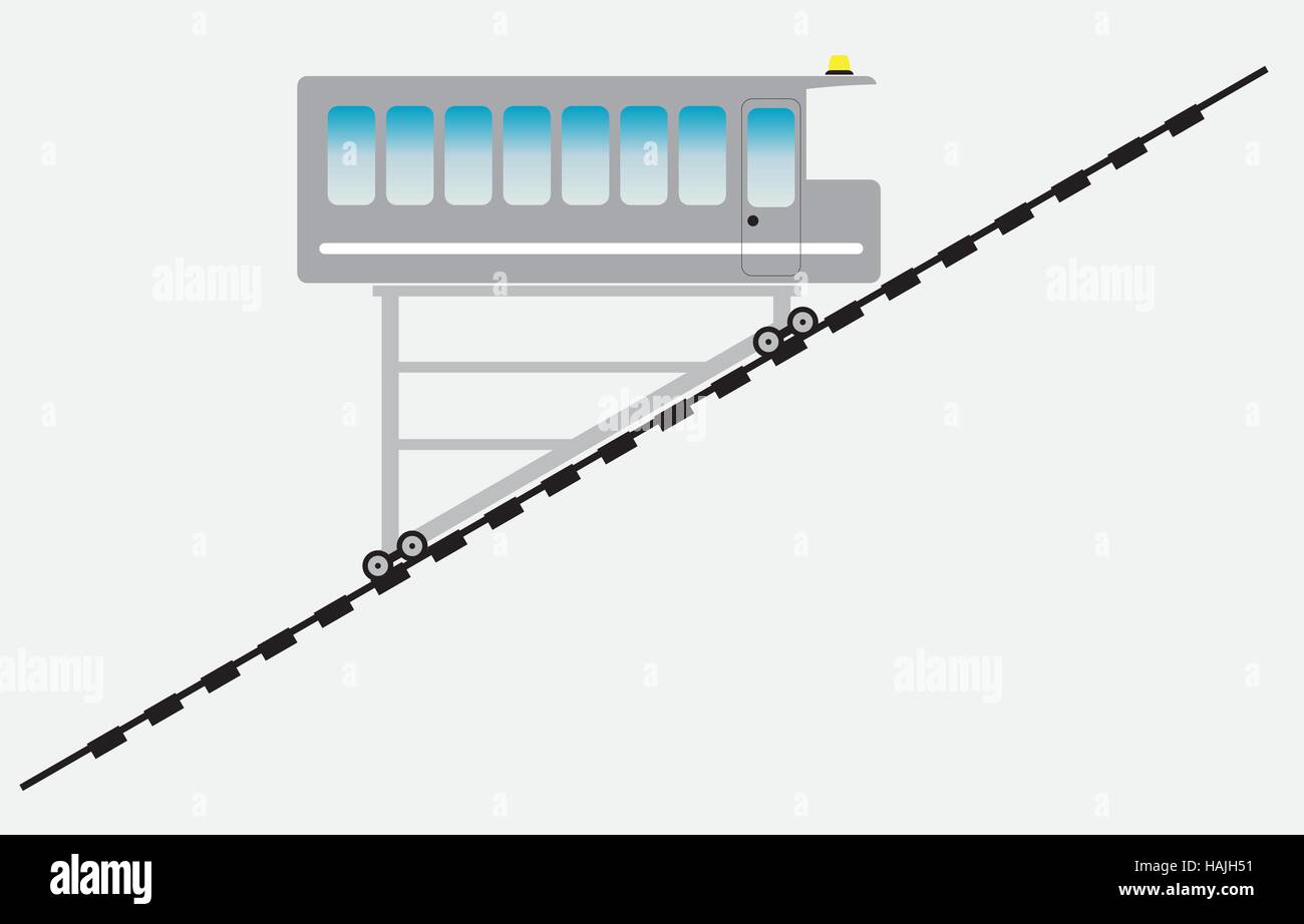 Funicular or cliff railway Vector Illustration Stock Vector Image & Art ...