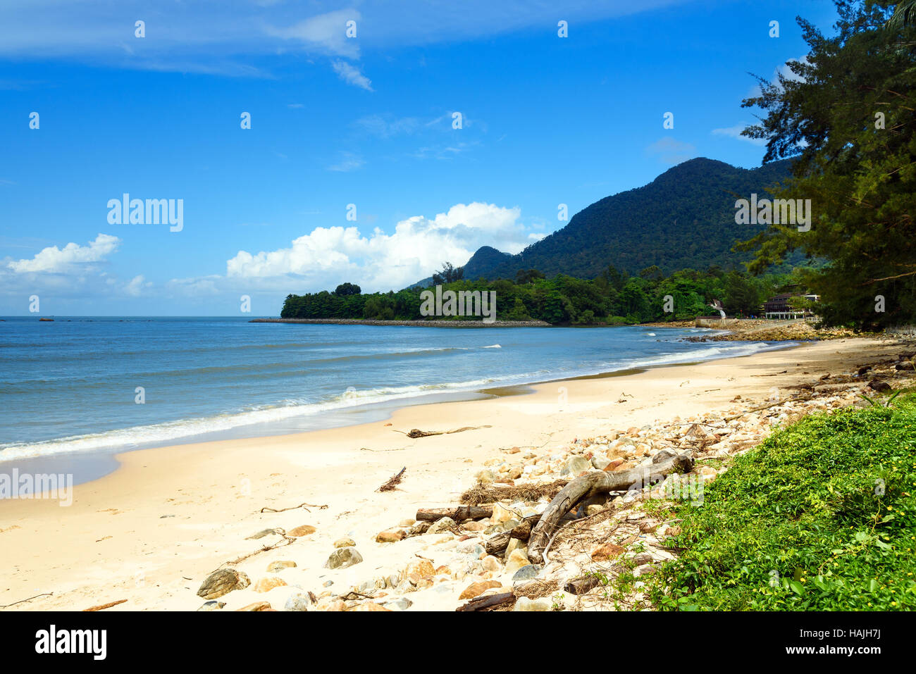 Damai tropical beach near Kuching. Sarawak, Malaysia Stock Photo - Alamy