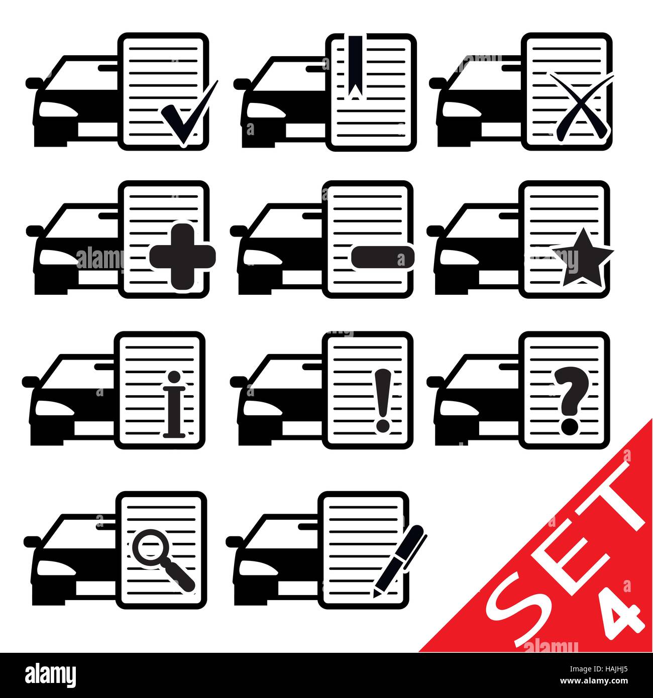 Car Web icons set 4. Vector Illustration Stock Vector Image & Art - Alamy