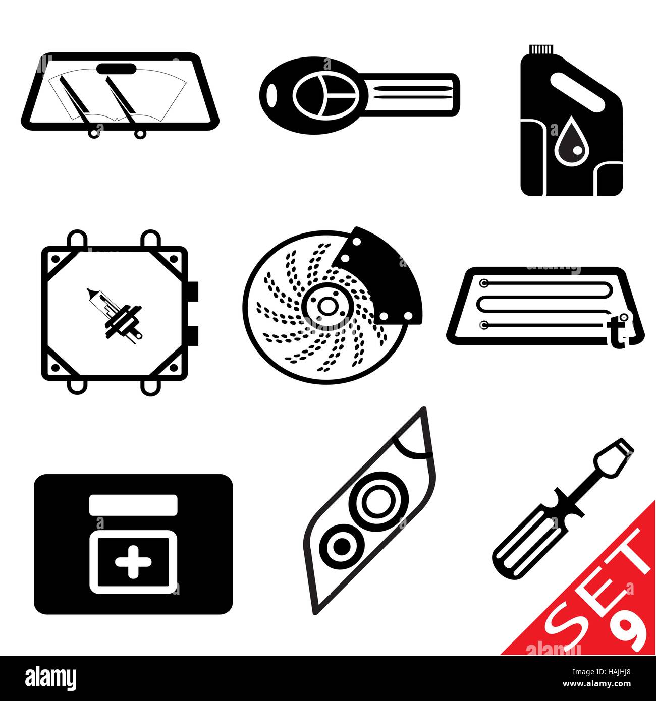 Car part icon set 9. Vector Illustration EPS8 Stock Vector Image & Art ...