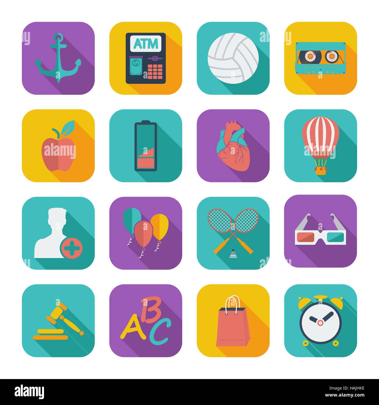 Color flat icons for Web Design and Mobile Applications. Vector ...