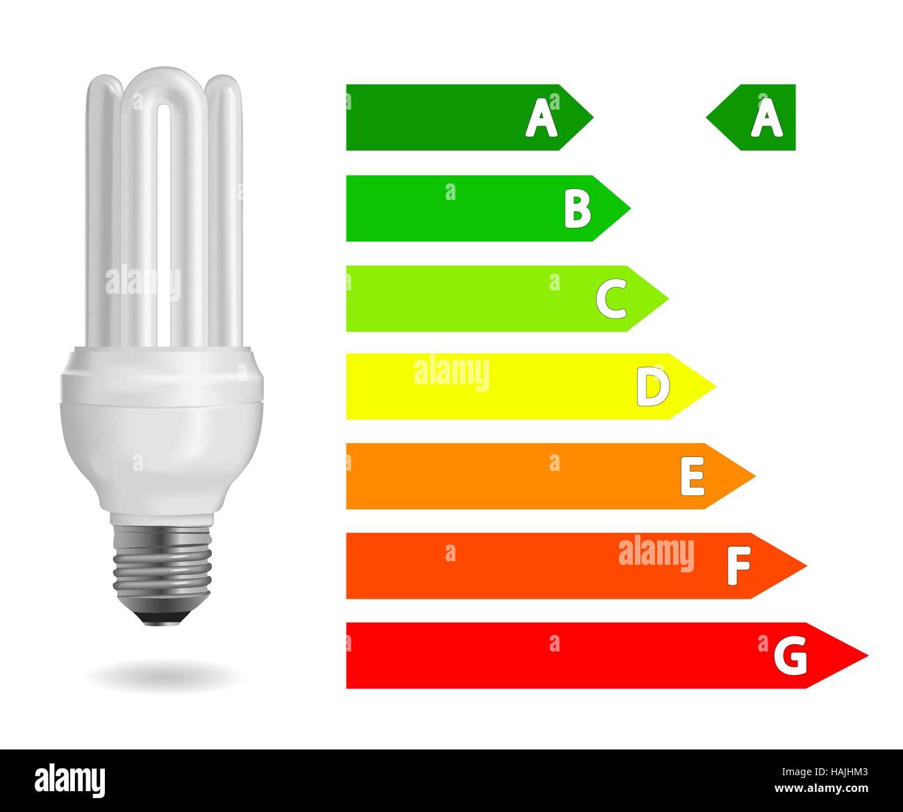 Energy efficiency fluorescent light bulb. Vector Illustration Stock ...