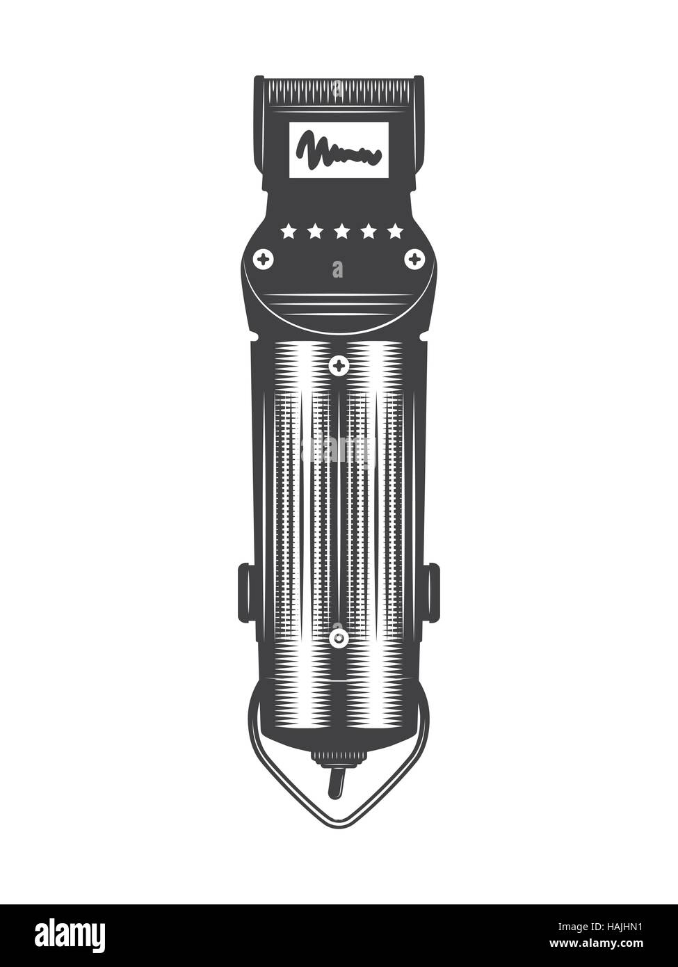 Hair clipper vintage vector isolated on a white background Stock Vector ...