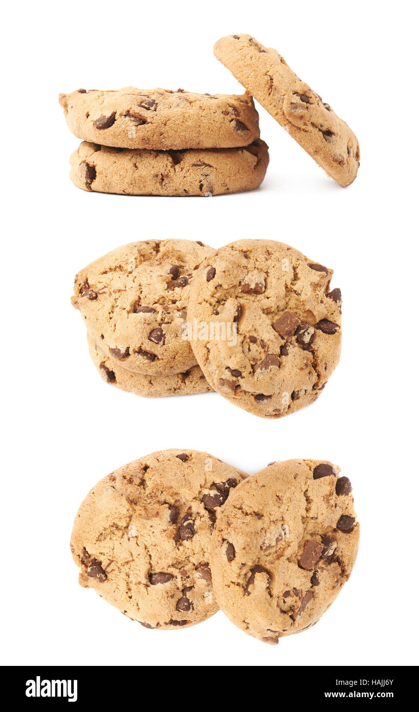 Stack of cookies isolated over the white background Stock Photo - Alamy