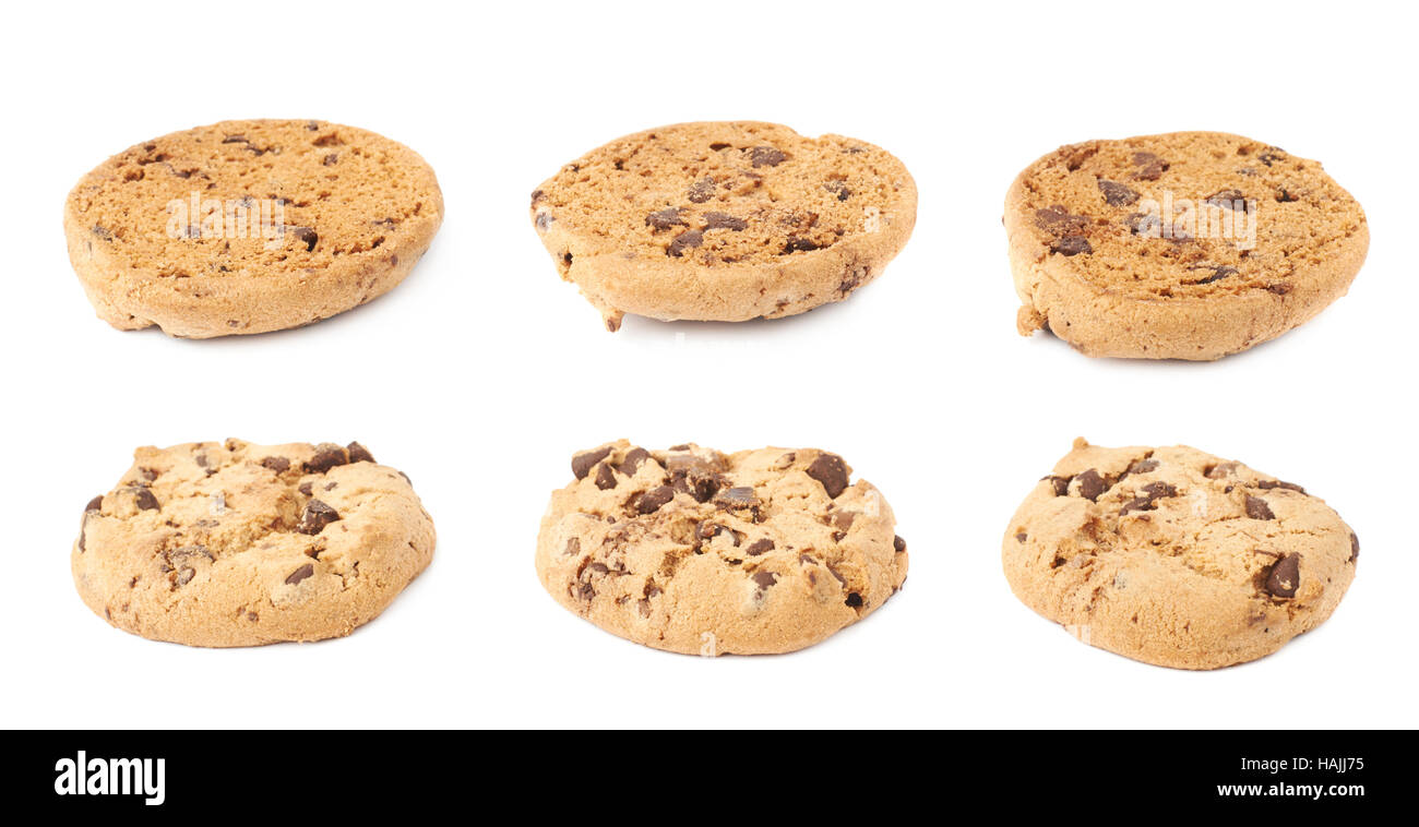 Pile of cookies isolated over the white background Stock Photo - Alamy