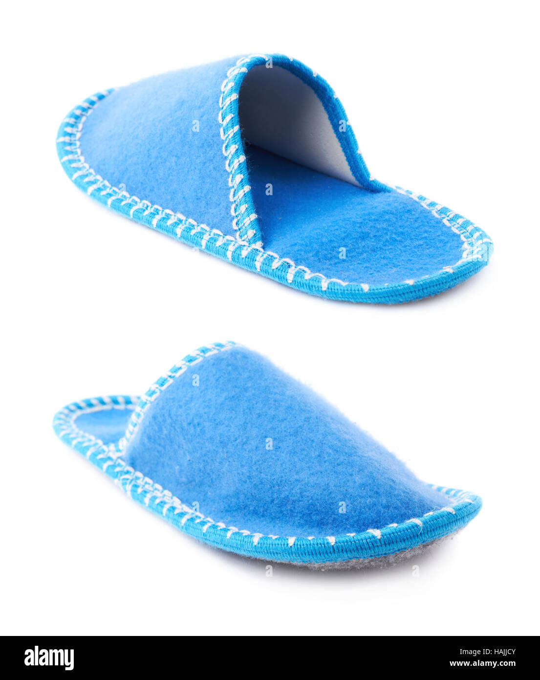 Single house slipper isolated over white background Stock Photo - Alamy