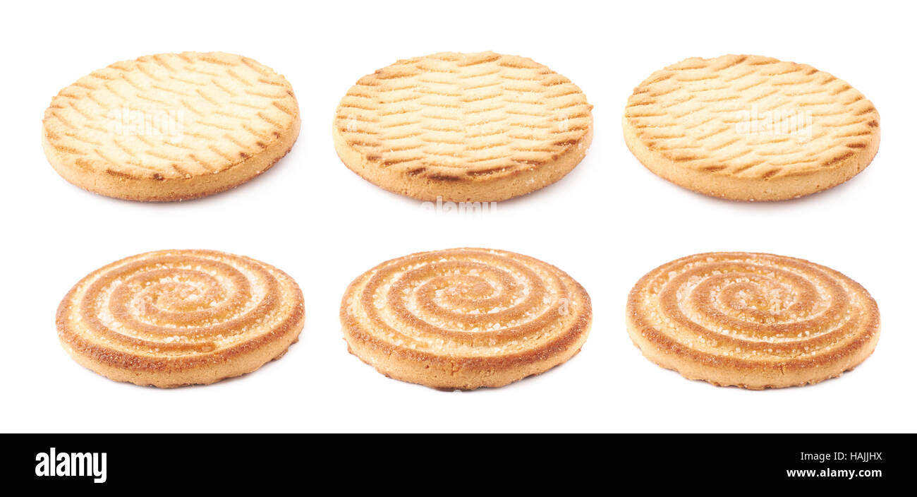Set of cookies isolated over the white background Stock Photo - Alamy