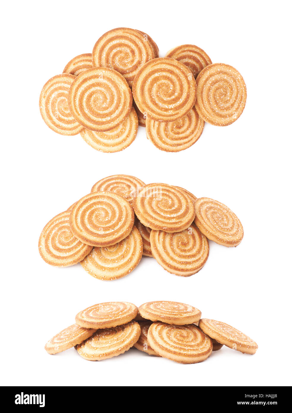Pile of cookies isolated over the white background Stock Photo - Alamy
