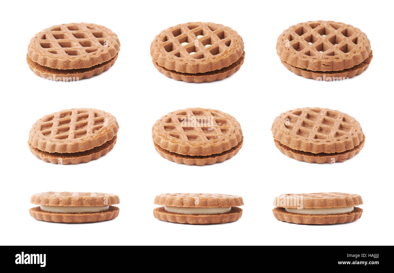 Set of cookies isolated over the white background Stock Photo - Alamy