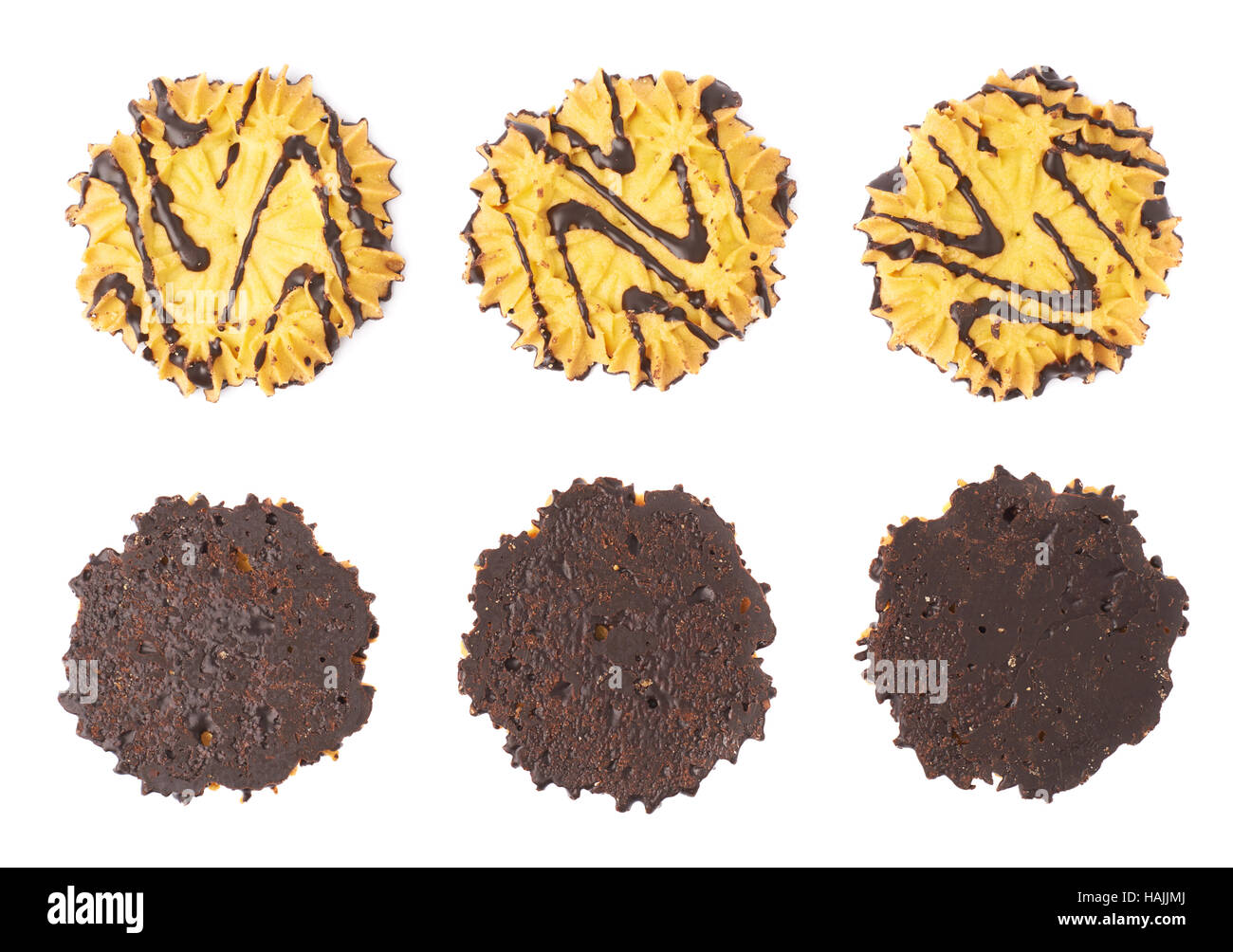 Set of cookies isolated over the white background Stock Photo - Alamy