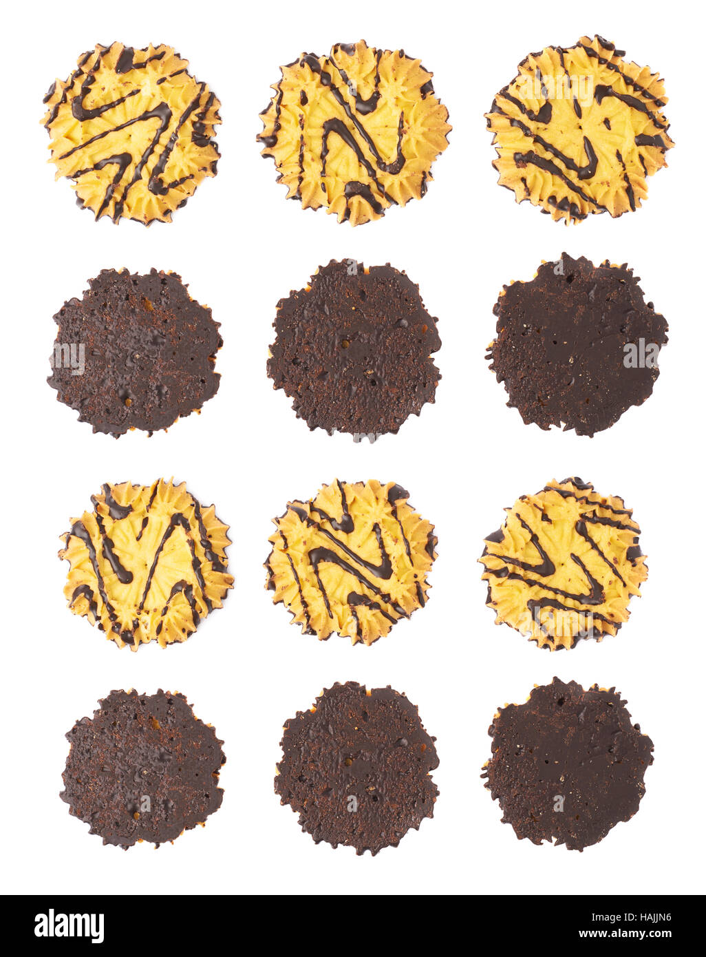 Set of cookies isolated over the white background Stock Photo - Alamy