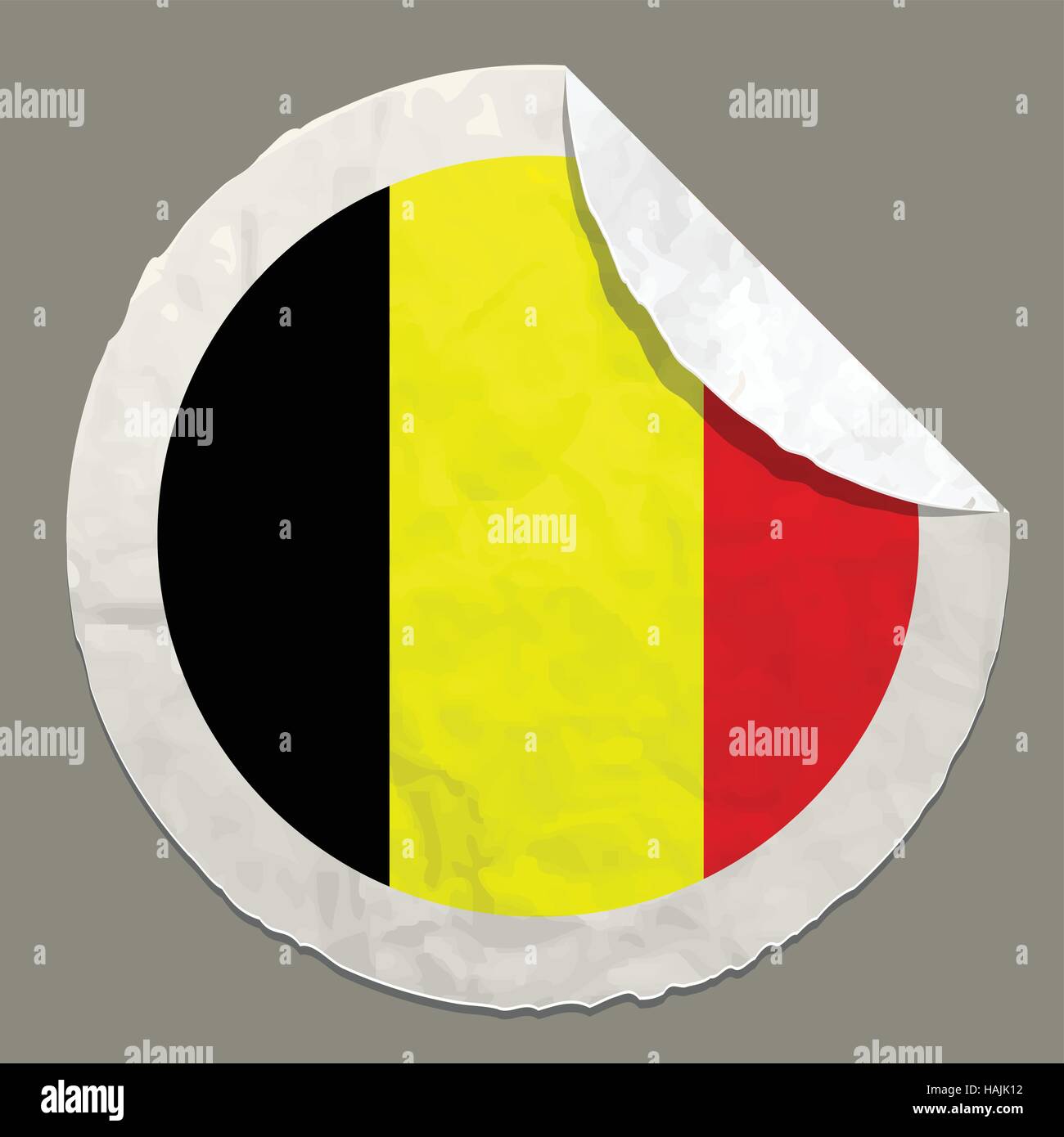 Belgium flag symbol on a paper label Stock Vector Image & Art - Alamy