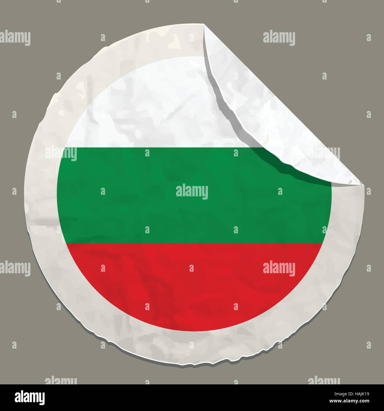 Bulgaria flag symbol on a paper label Stock Vector Image & Art - Alamy