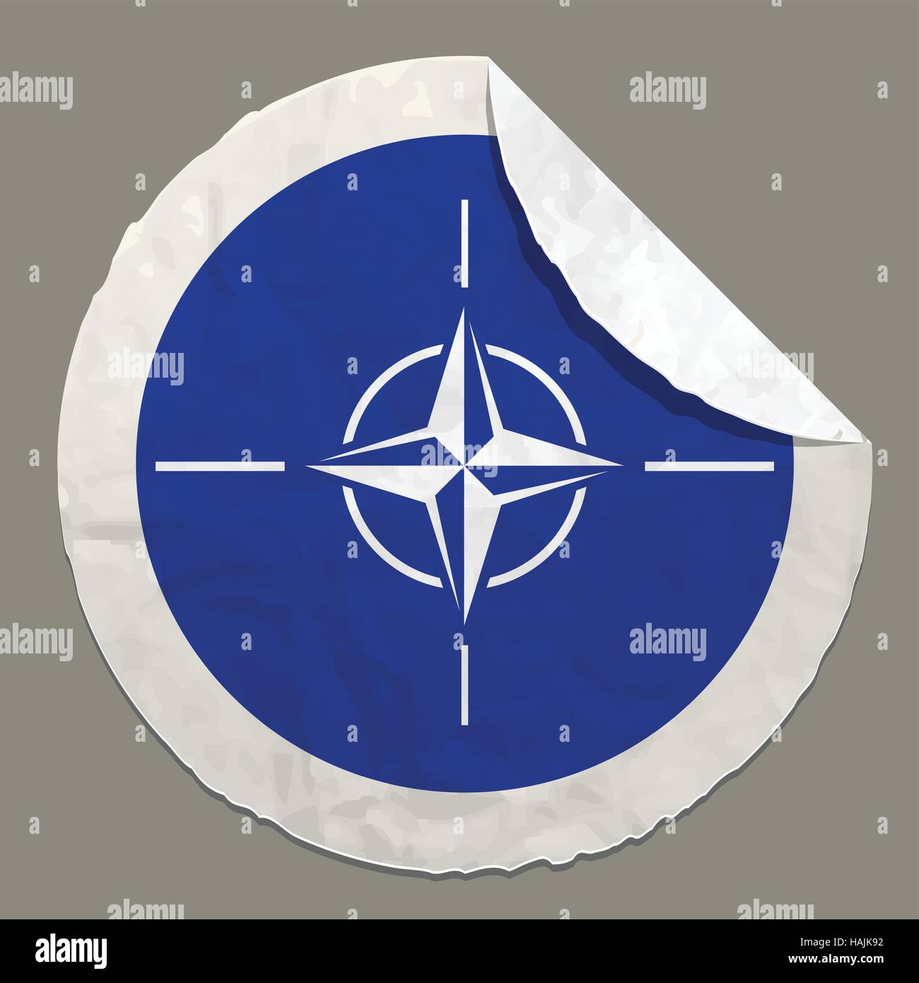 NATO flag symbol on a paper label Stock Vector Image & Art - Alamy