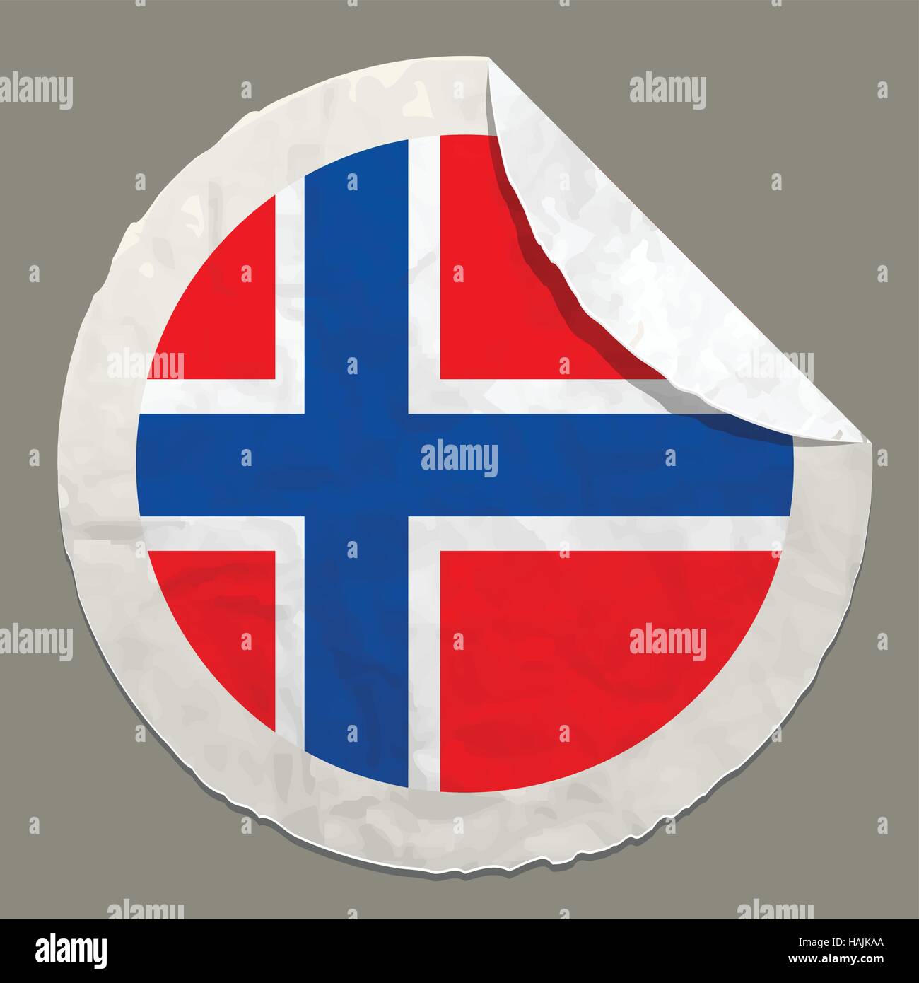 Norway flag symbol on a paper label Stock Vector Image & Art - Alamy
