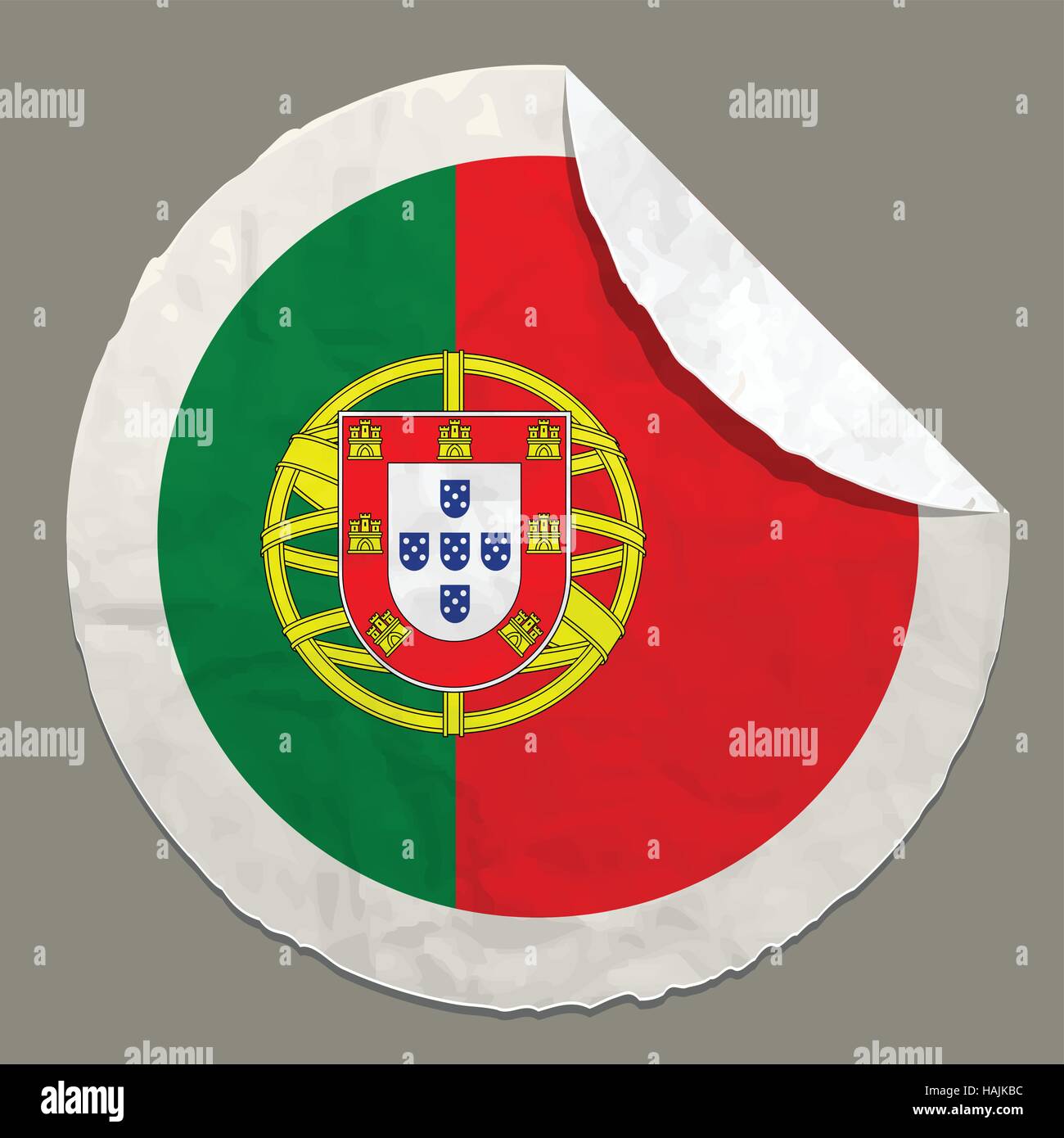 Portugal flag symbol on a paper label Stock Vector Image & Art - Alamy