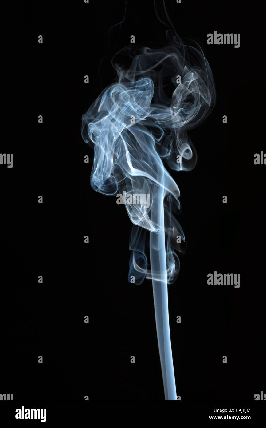 Abstract blue-gray smoke. Isolate on white Stock Photo - Alamy