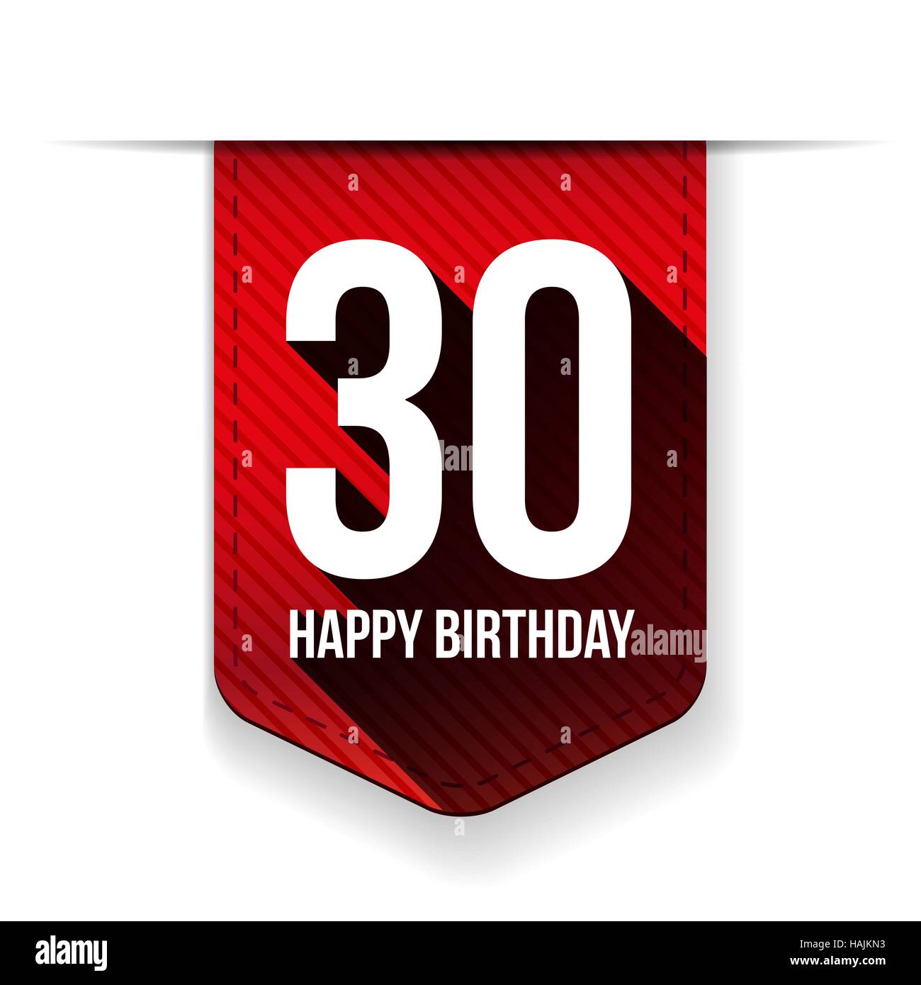 Thirty years happy birthday ribbon Stock Vector Image & Art - Alamy