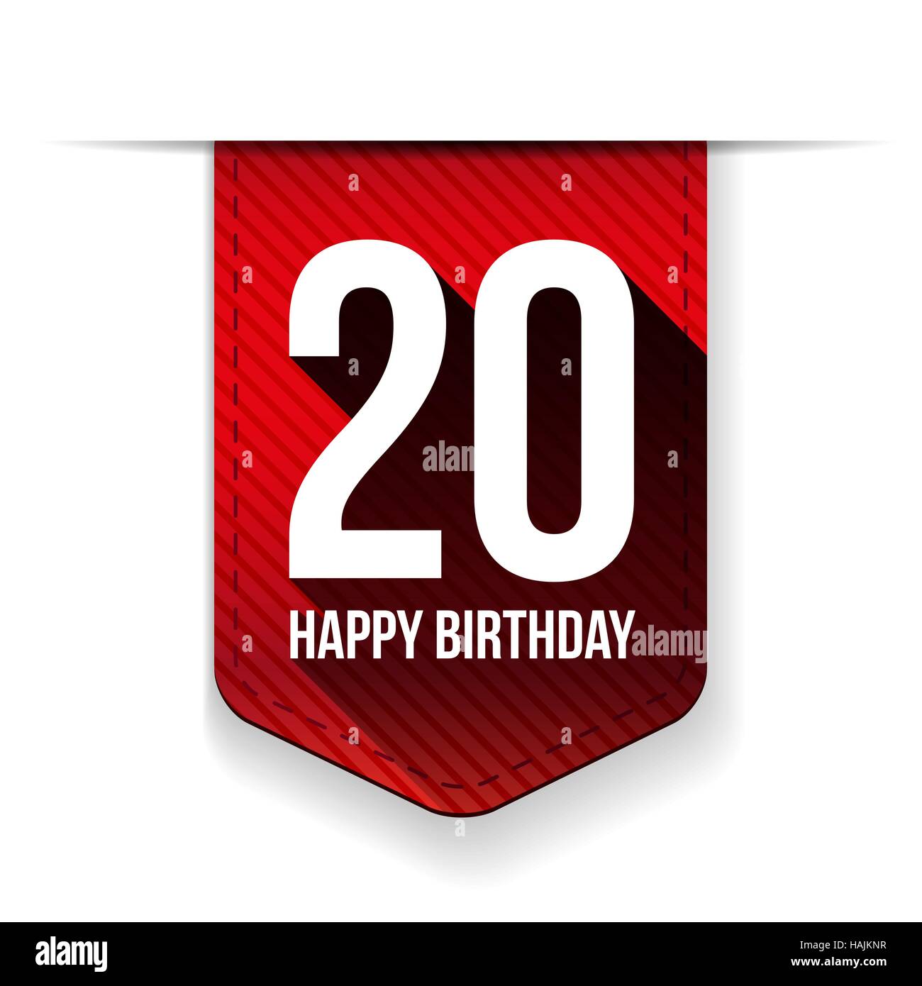 Twenty years happy birthday ribbon Stock Vector Image & Art - Alamy