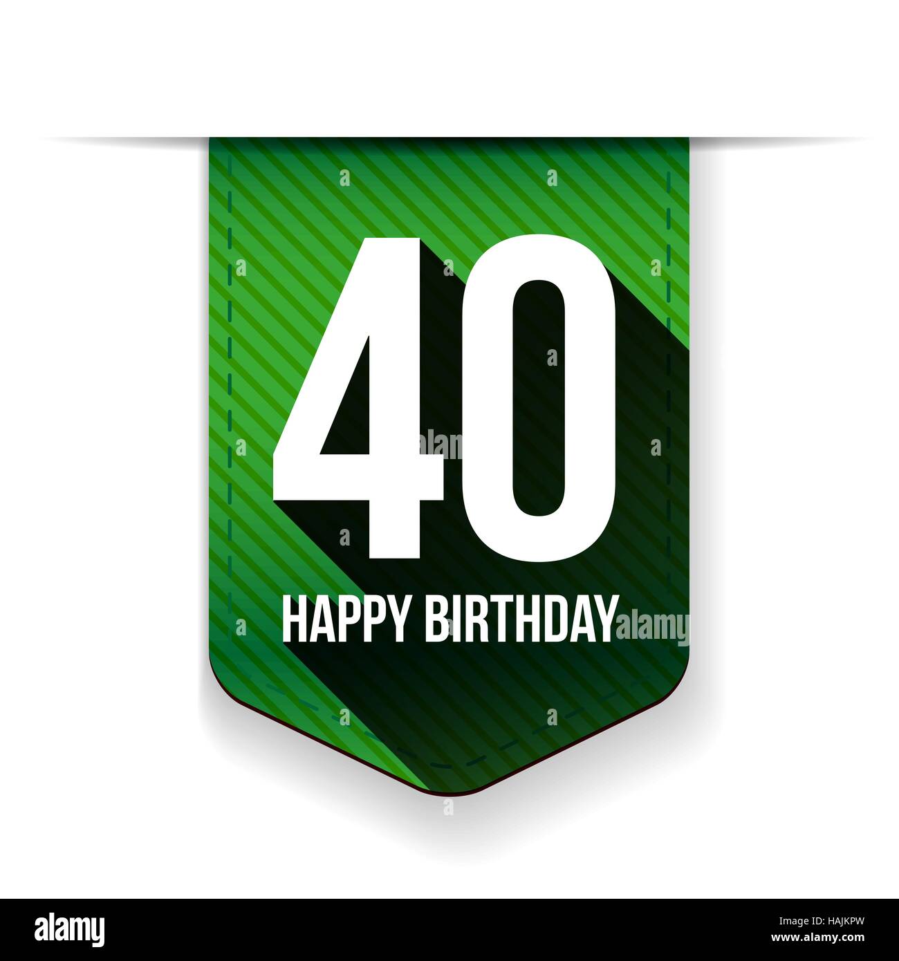 Fourty years happy birthday ribbon Stock Vector Image & Art - Alamy