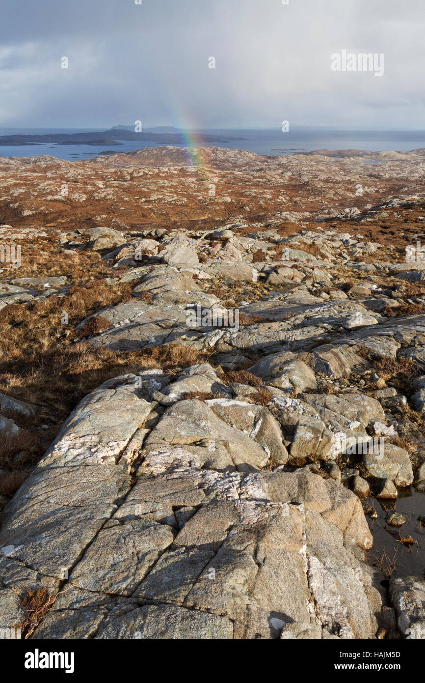 Ancient rocky landscape of Harris, Scotland Stock Photo - Alamy