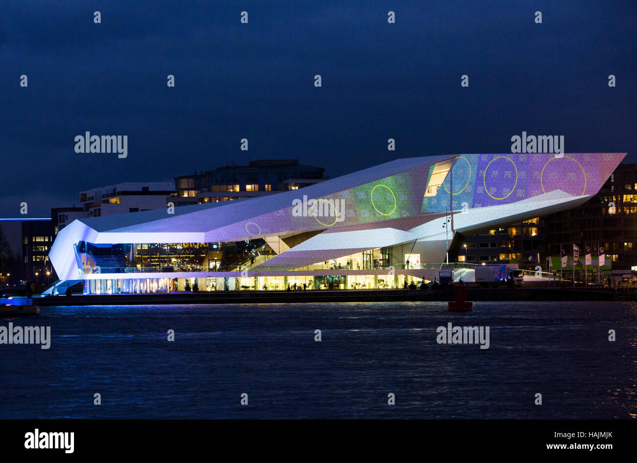 light projection on EYE museum in amsterdam Stock Photo - Alamy