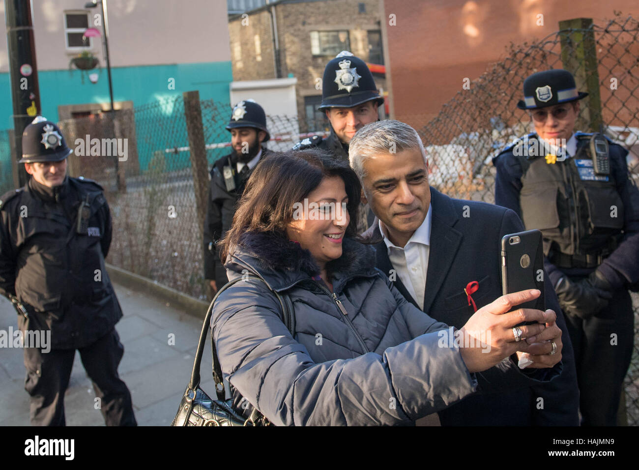Mayor of London Sadiq Khan meets police officers in Southwark, London ...