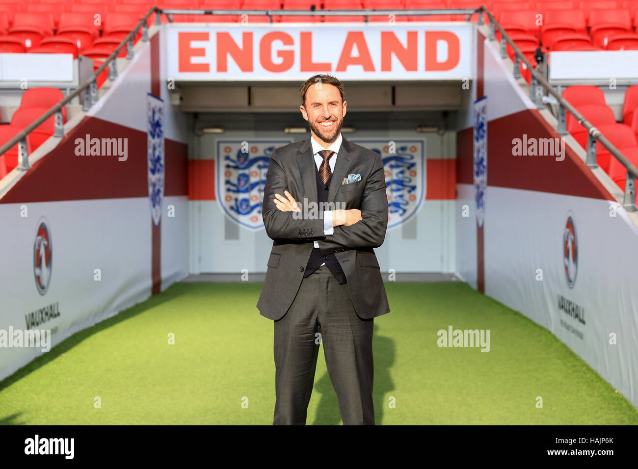 New England manager Gareth Southgate following a press conference at ...